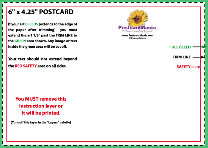 Postcard Design And Mailing Free Templates 4 6 5 7 6 11 Standard 