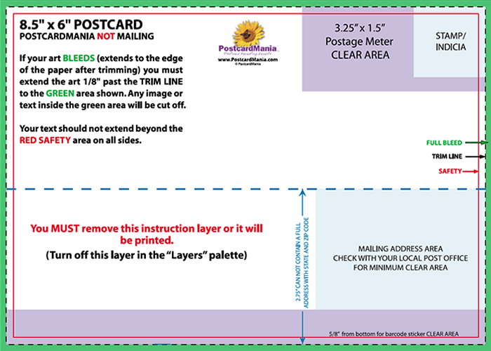 Standard Postcard Template