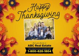 6 Beautiful Thanksgiving Real Estate Postcards You Can Use
