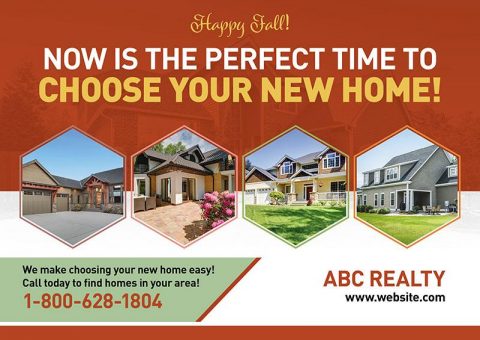 6 Gorgeous Fall Real Estate Postcards You Should Send