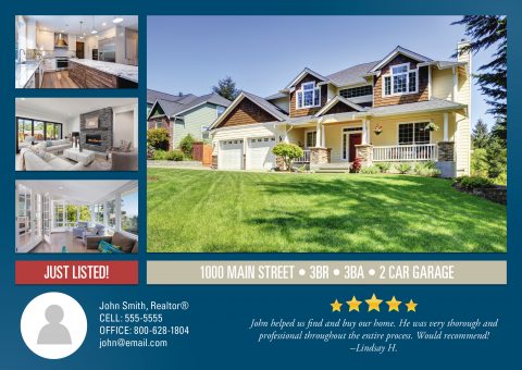 17 Gorgeous Just Listed Postcards Design Templates for Realtors