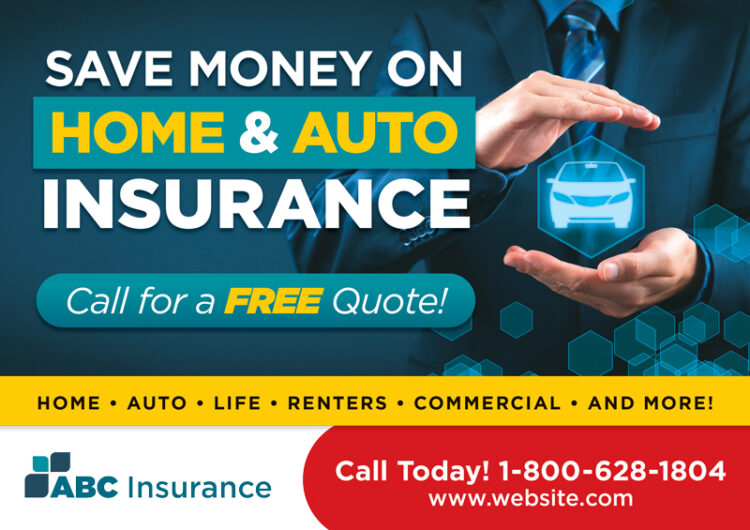 Insurance Postcards/Insurance Direct Mail for Insurance Broker Advertising