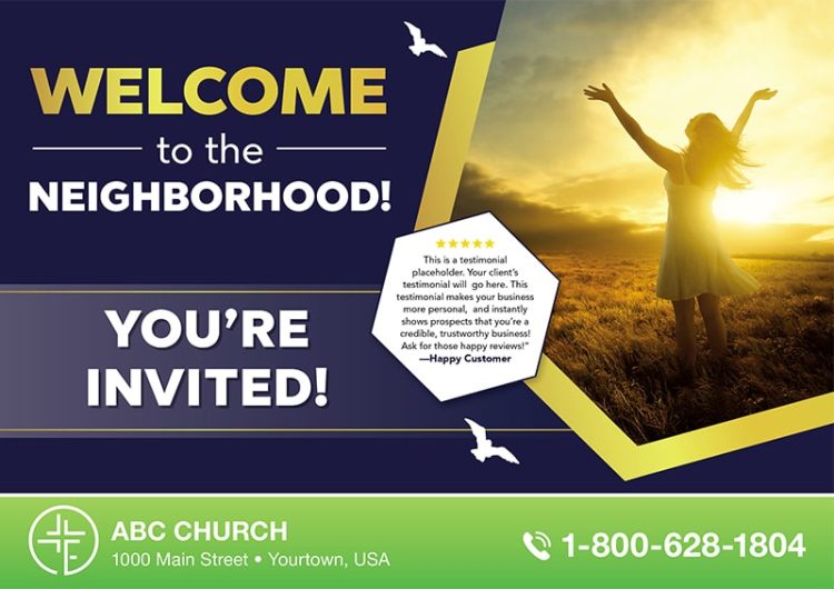 16 Brilliant Church Direct Mail Postcard Advertising Examples