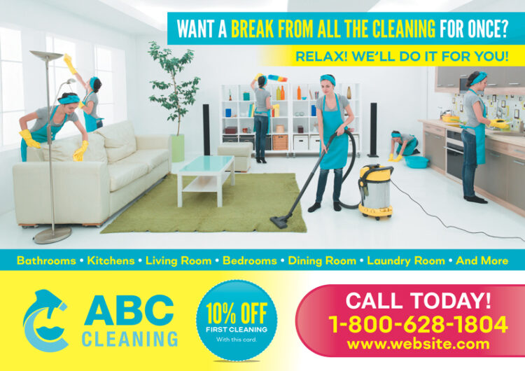 22 Brilliant Cleaning Services/Maid & Janitorial Direct Mail Postcard ...