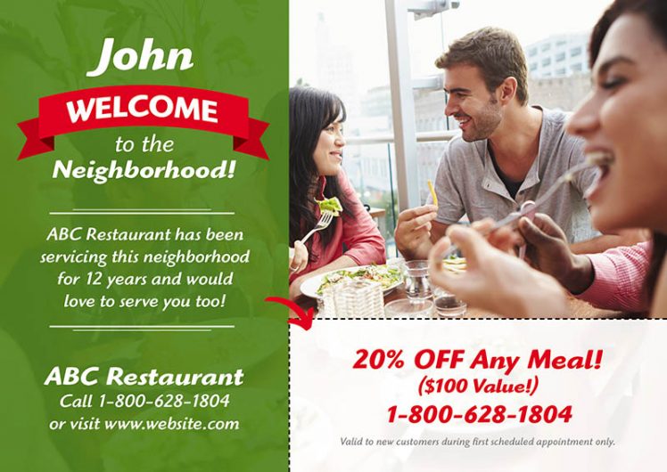 9 Brilliant Restaurant Direct Mail Postcards Advertising Examples