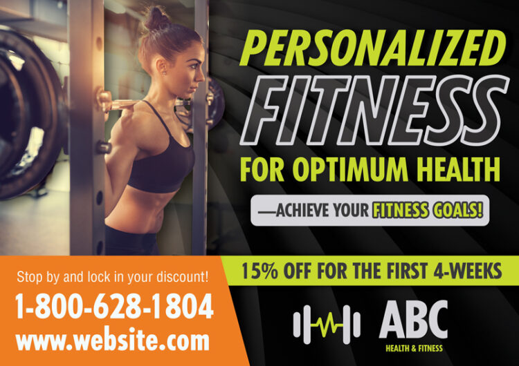 21 Brilliant Fitness, Gym & Personal Training Direct Mail Postcard Examples