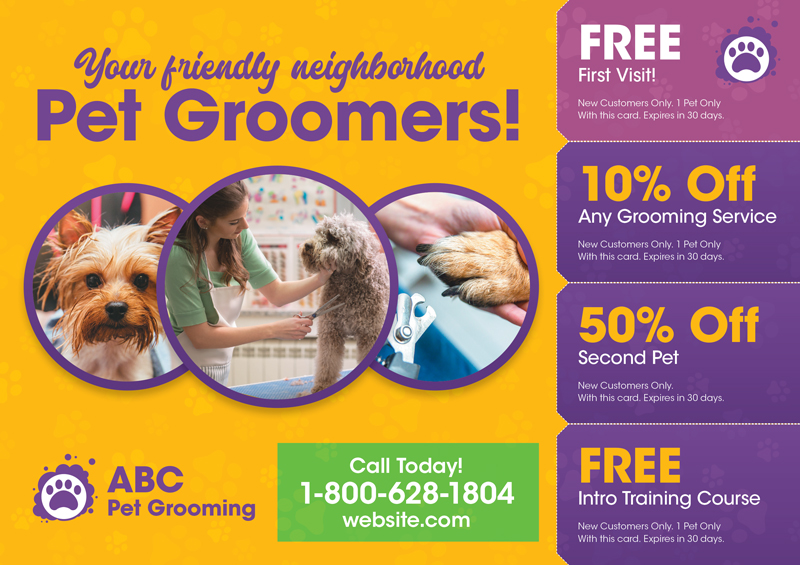 3 Pet Grooming Postcards You Can Use For Marketing 3 Pet Grooming Postcards You Can Use For Marketing
