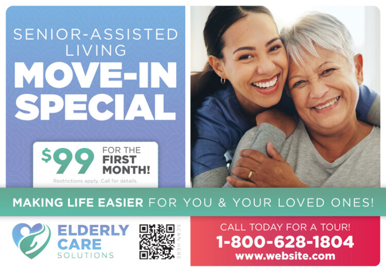 4 Brilliant Senior Care Direct Mail Postcard Advertising Examples
