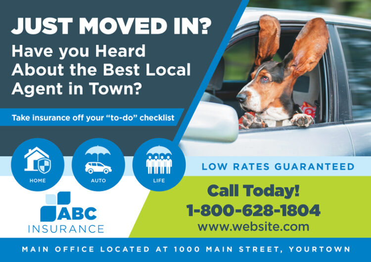 Insurance Postcards/Insurance Direct Mail for Insurance Broker Advertising