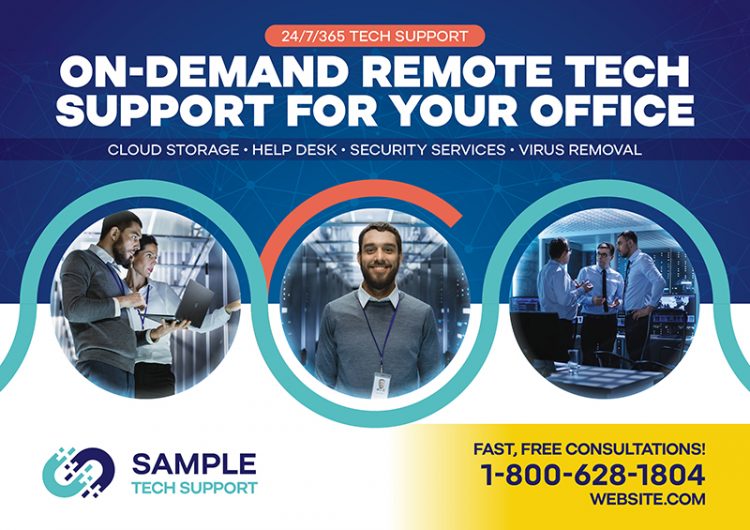9 Brilliant Computer Support/IT Direct Mail Postcard Advertising Examples