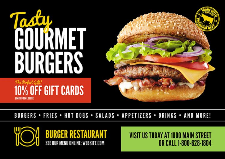 9 Brilliant Restaurant Direct Mail Postcards Advertising Examples