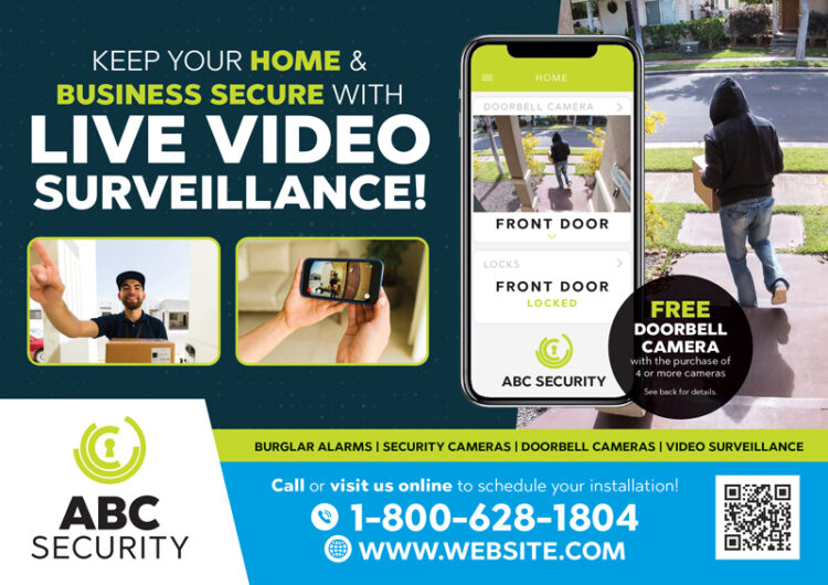 4 Brilliant Security System Direct Mail Postcard Marketing Examples