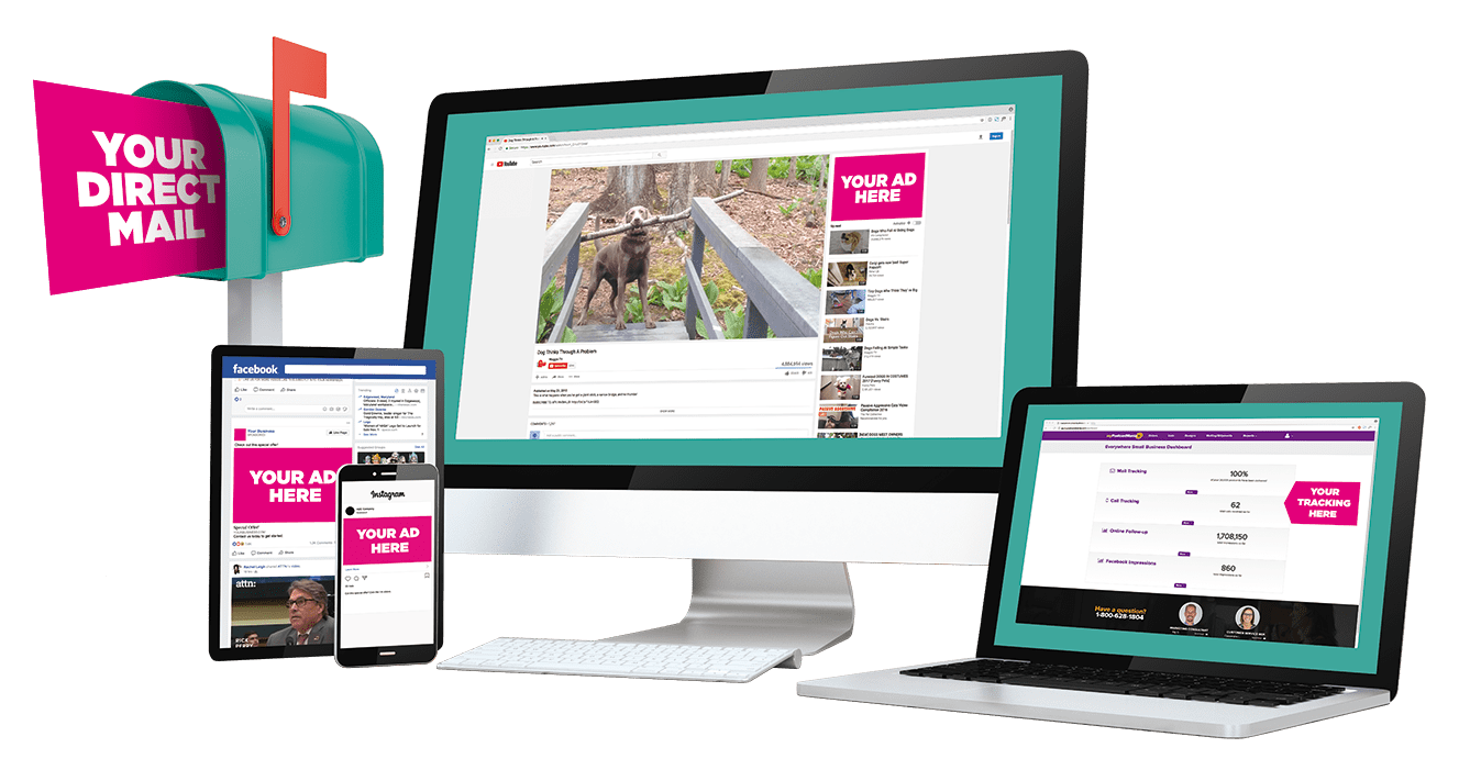 Direct Mail + Google & Facebook Ads = Be Everywhere | PostcardMania
